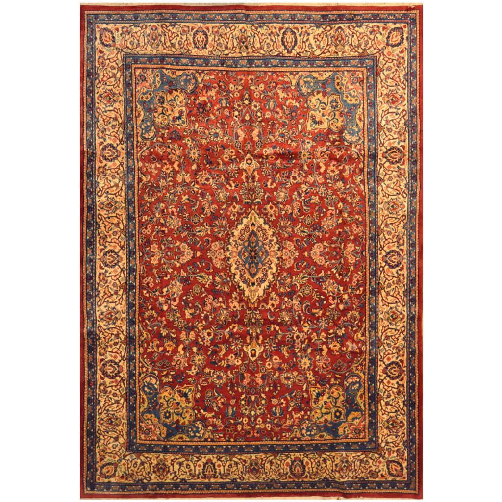 Persian Hand-knotted 1960's Semi-antique Mahal Wool Rug (10' x 14 ... Persian Hand-knotted 1960's Semi-antique Mahal Wool Rug (10' x 14 ...