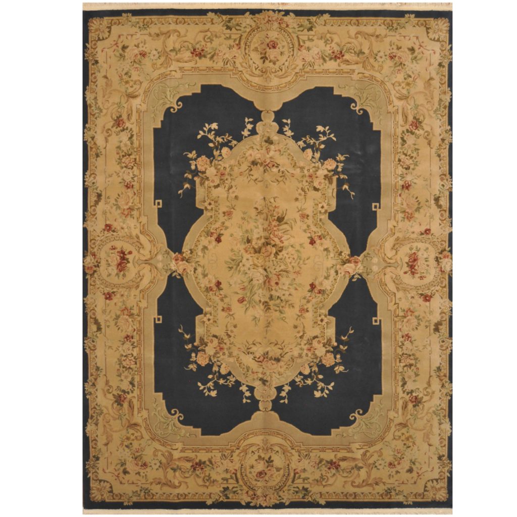 Indo Hand-knotted Aubusson Wool Rug (8'6 x 11'6) - Herat Oriental Rugs
